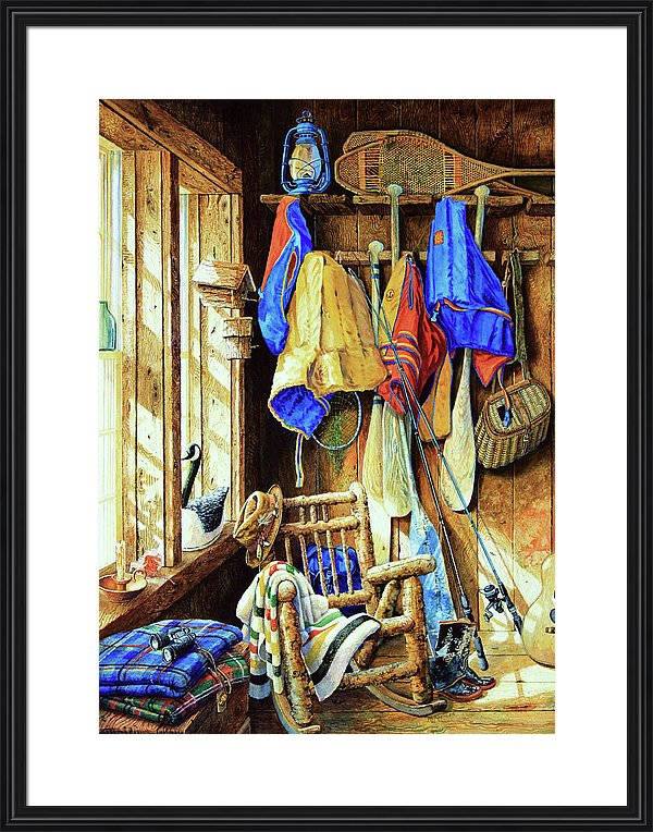 Life Jackets And Canoe Paddles Painting