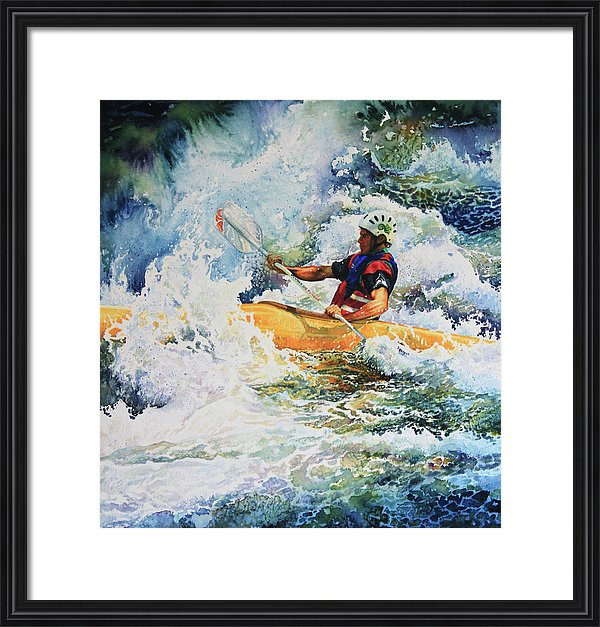 Whitewater kayak painting | Kayaking Art